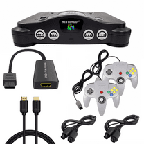 Restored Nintendo 64 N64 Game System with OEM Transfer Pak and 4 Pack ...