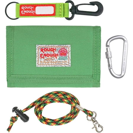 Rough Enough Kids Wallets for Teen Boys Girls Keychain Trifold Canvas ...
