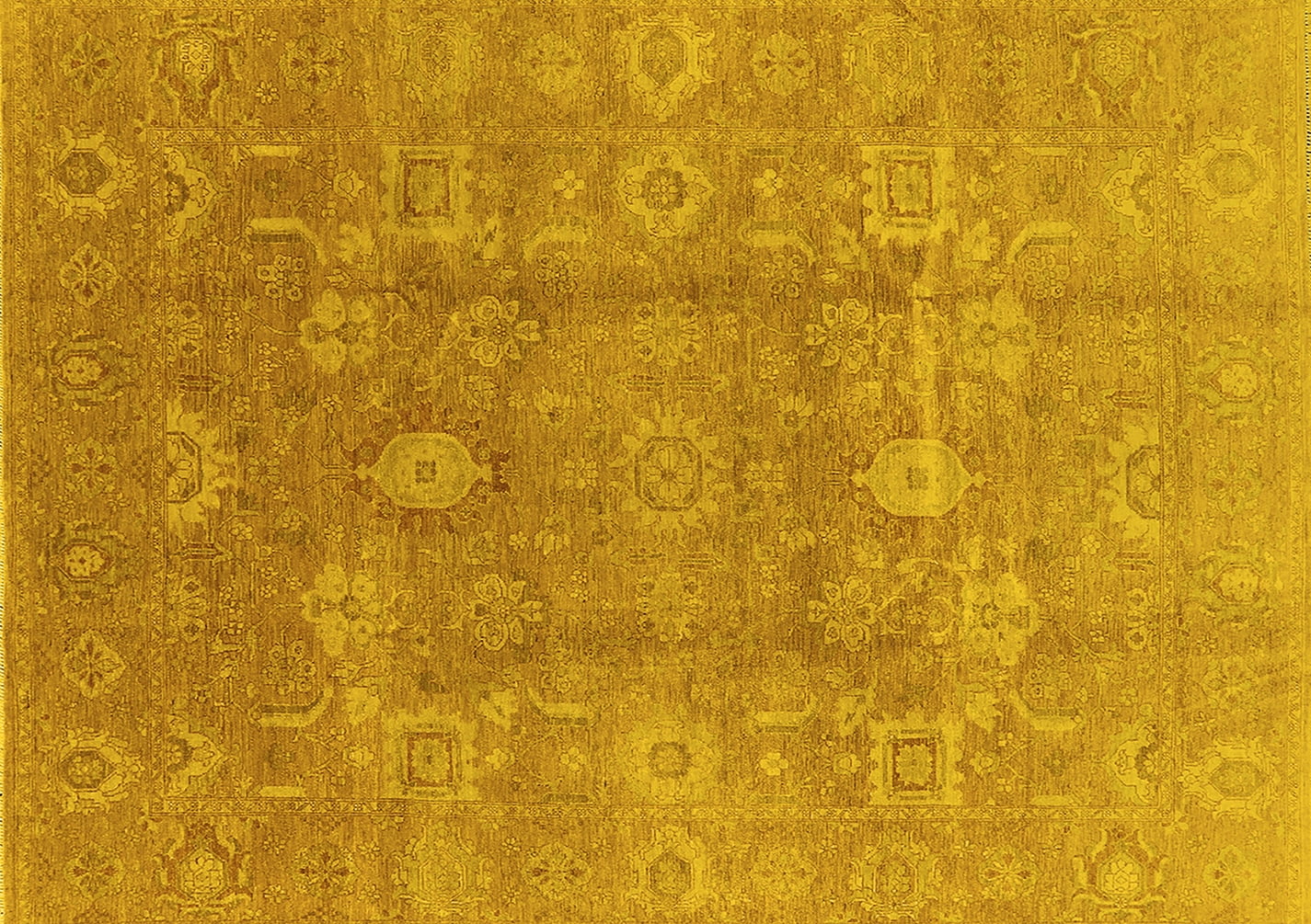 Ahgly Company Indoor Rectangle Oriental Yellow Industrial Area Rugs, 8 ...