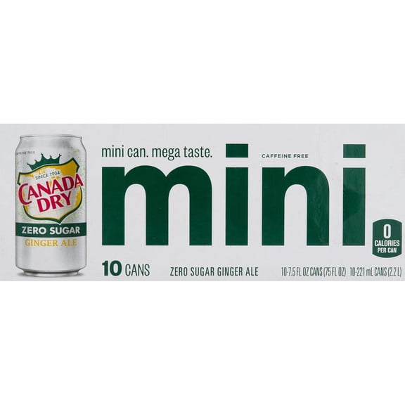 Canada Dry Winter Variety Pack Mini Cans, 7.5 Fl Oz, Pack of 30 ...
