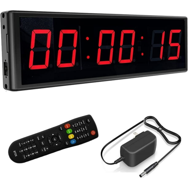 Btbsign 2.3 inch LED Digital Countdown Wall Clock Gym Timer Stopwatch ...