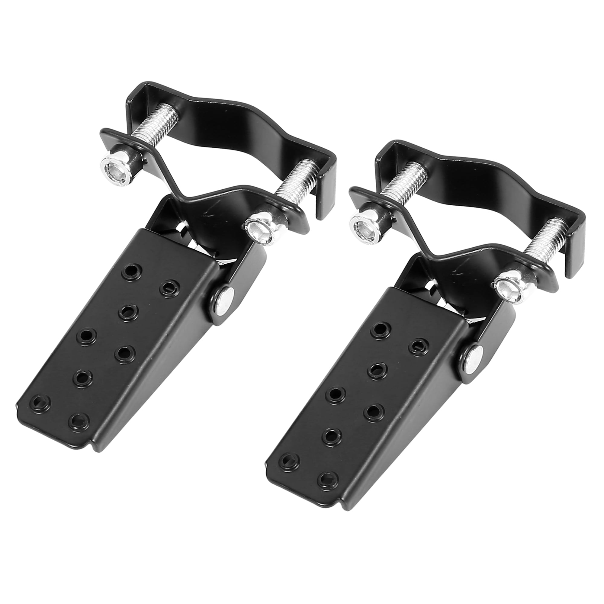 Unique Bargains 1 Pair Black Stainless Steel Motorcycle Non-Slip ...