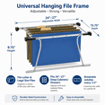 Universal Hanging File Folder Frame, Adjustable Steel Organizer for ...