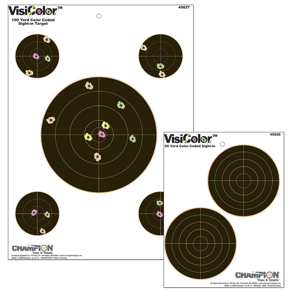Champion 5" Visicolor Paper Double Bull Target - Walmart.com