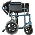 NOVA Lightweight Transport Chair with Locking Hand Brakes, 12 Rear ...