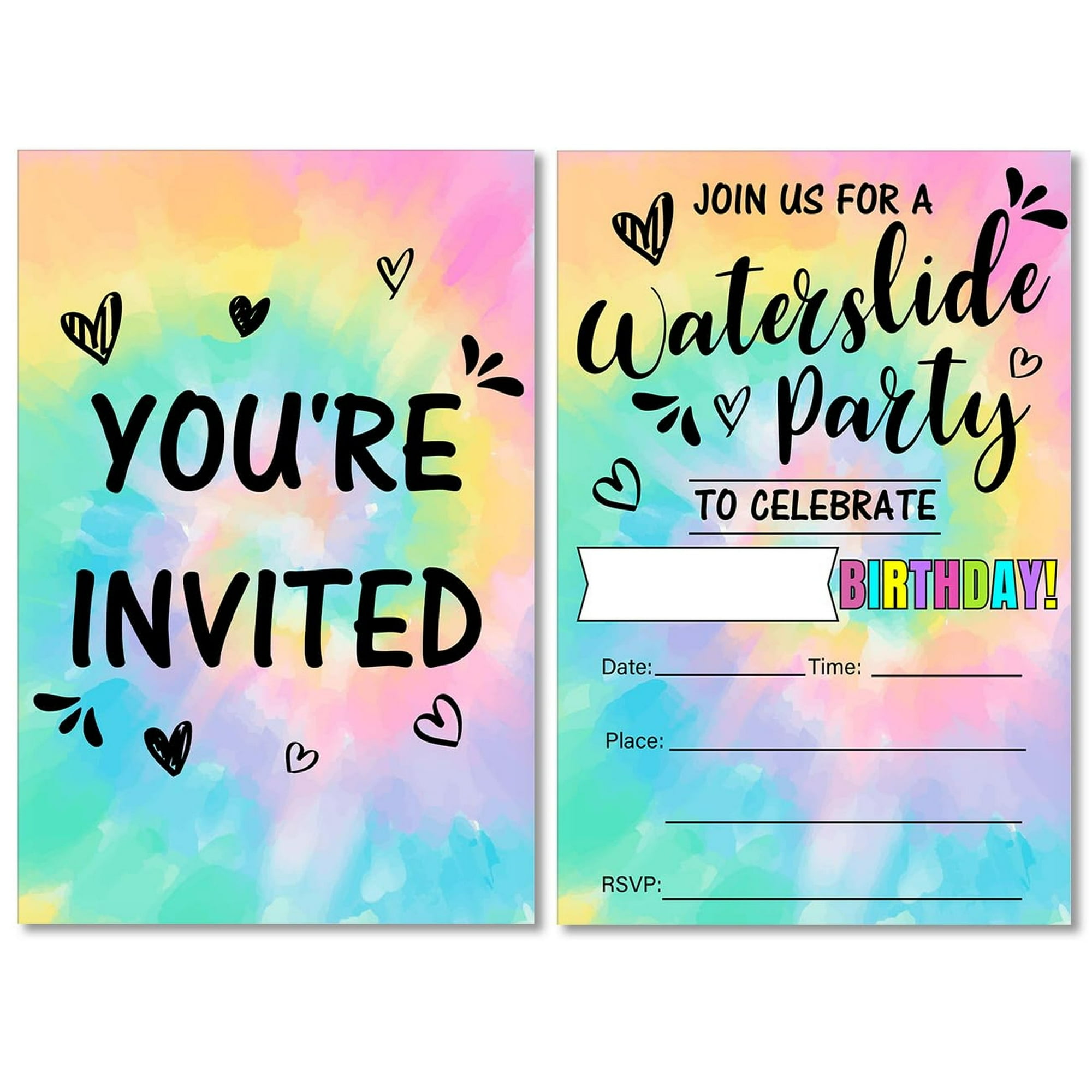 Water Party Invitations Blank