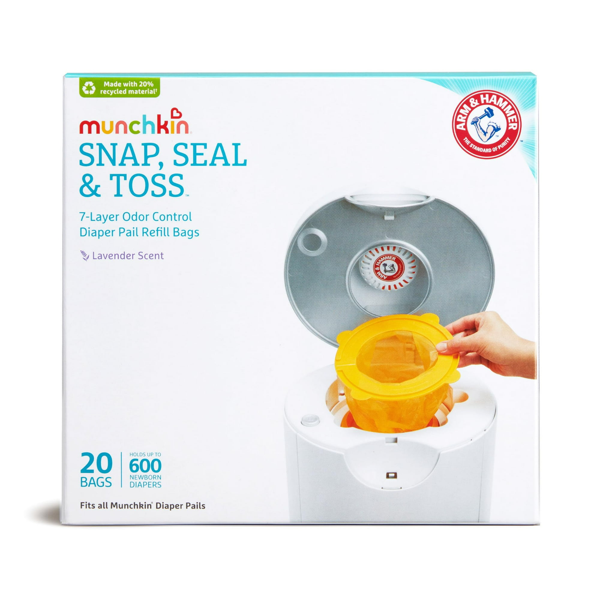 Click here for Diaper Pail Refill Bags Munchkin Arm & Hammer 20 P... prices