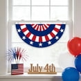 4th of July Fan Flag 35"x18", Patriotic Nylon Bunting Banner ...