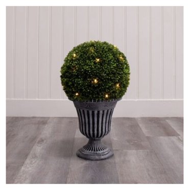 "Poetree 24"" UV Resistant, Realistic Artificial Boxwood Topiary Plant ...