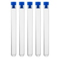 Uxcell 16x150mm Polystyrene Round Bottom Centrifuge Test Tubes Blue 20 ...