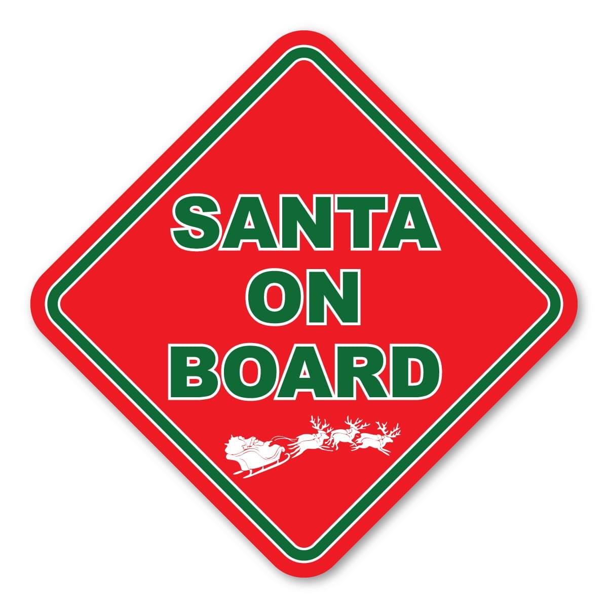 Magnet, Diamond Magnet, Santa On Board, Christmas, Santa Claus (Red ...