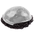 20mm Curly Toupee for Men 0.08-0.10mm Double knotted Full PU Thin Skin ...