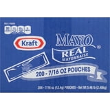 Kraft Real Mayo Mayonnaise - Small Packs, 200 Single Serve Pouches ...