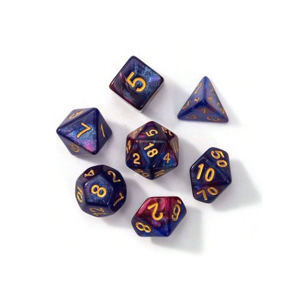 7Pcs/set Multifaceted Digital Dice Set Acrylic Table Game Opaque ...