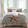 4 Piece Duvet Cover Set Cal king, Western Star Vintage Plank Soft ...
