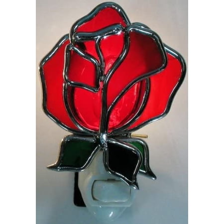 Red Rose Stained Glass Night Light | Walmart Canada