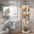 Eyisean 70" Lighted Corner Curio Cabinet, Wood China Display Case with ...