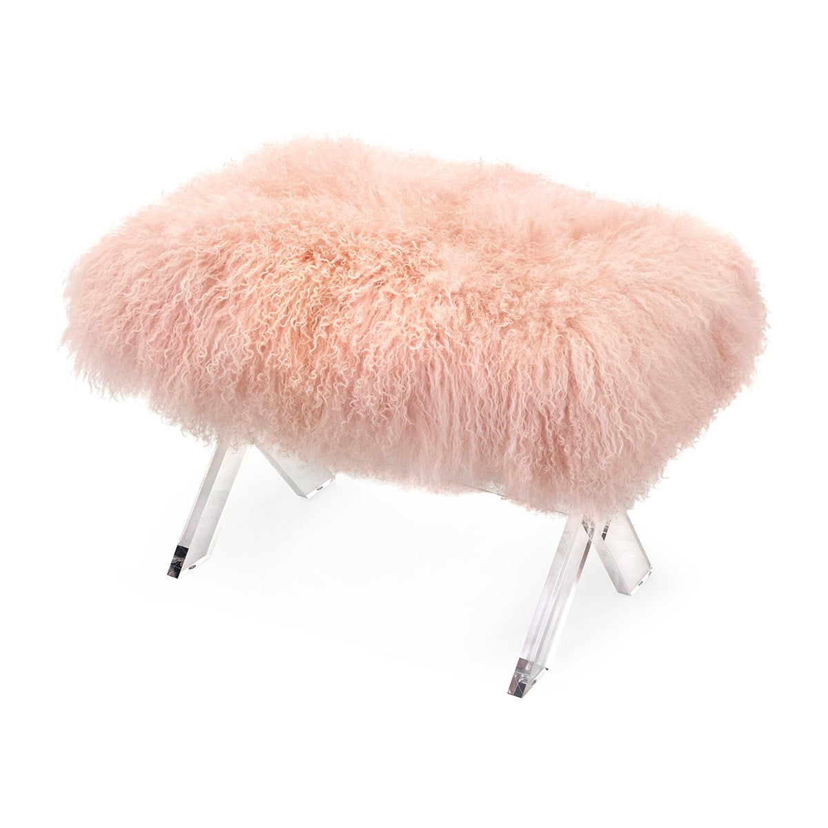 Camlin Tibetan Fur and Acrylic Bench - Walmart.com