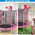 Euroco, Kids Trampoline, 5.5ft, Indoor & Outdoor with Basketball Hoop ...