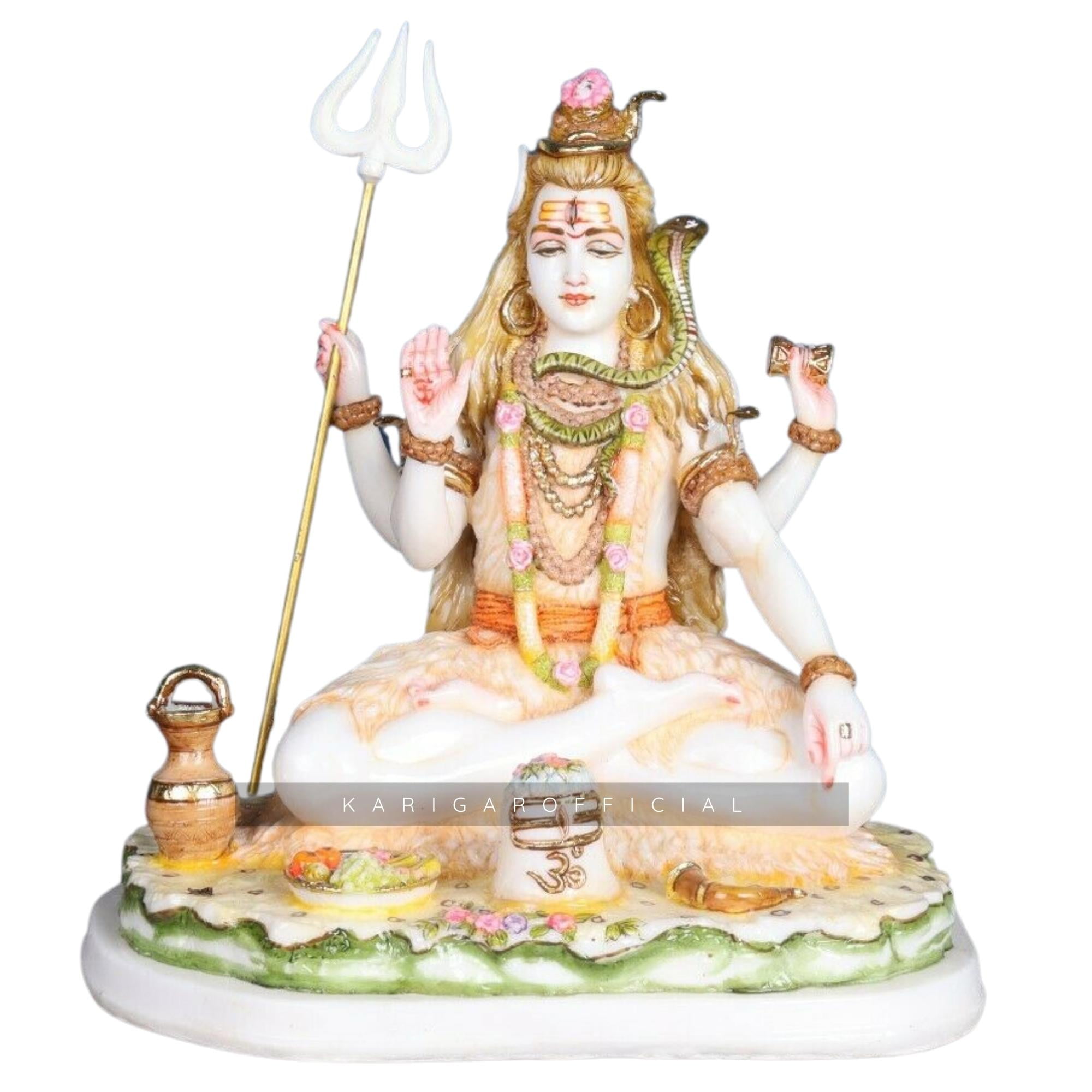 Shiva Statue, Large 13 inches Shiv Murti, Multicolor Mahadev Shankar ...
