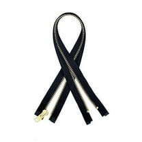 2 Pieces YKK #5 Brass Separating Metal Zippers for Jackets, Coats ...