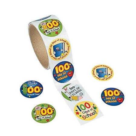 Fun Express - 100 Days of School Stickers for 100th Day of School ...