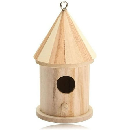 Wood Hanging Bird House Garden Indoor Outdoor Bird House Bird Nest for ...