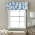 Valances for Windows Blue White Pineapple Rod Pocket Short Curtain for ...