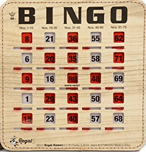 Regal Games 100 Pack Extra Thick Stitched Woodgrain Shutter Bingo Cards Regal Games 100 Pack Extra Thick Stitched Woodgrain Shutter Bingo Cards