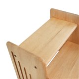 CONSDAN Wooden 2-Tier Step Stool for Adults and Kids, Solid Hardwood ...