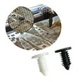 Tibvox 100Pcs/set Black and White Rivet Clips Plastic Push Pins Plastic ...