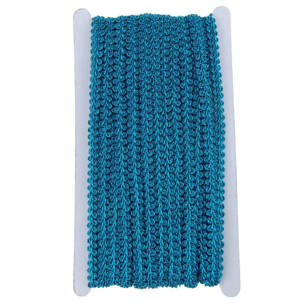 Metallic Fabric Swirl Trim, Turquoise, 10mm, 20-Yards - Walmart.com