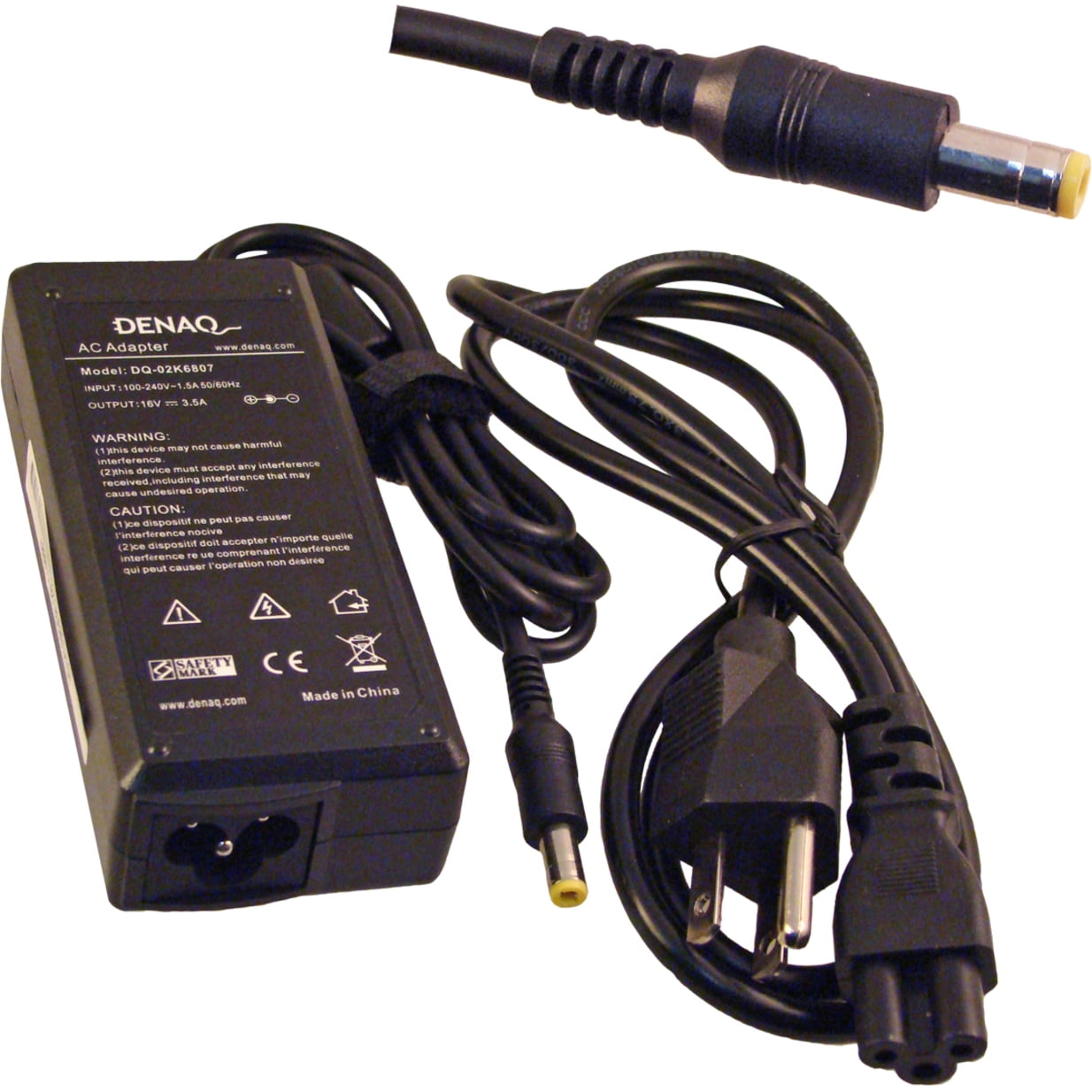 DENAQ 16V 3.5A 5.5mm-2.5mm AC Adapter for IBM ThinkPad Series Laptops ...