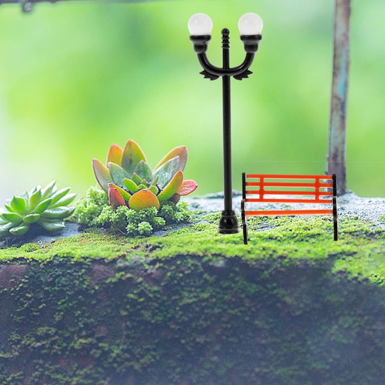 Park Bench With Light Post