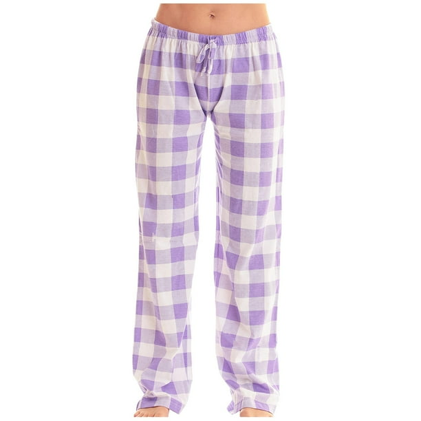 Purple Plaid Pajama Pants