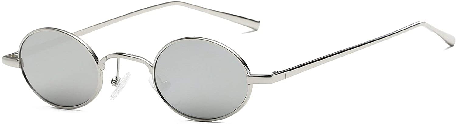 FEISEDY Vintage Small Round Sunglasses Retro Slender Metal Frame Candy ...
