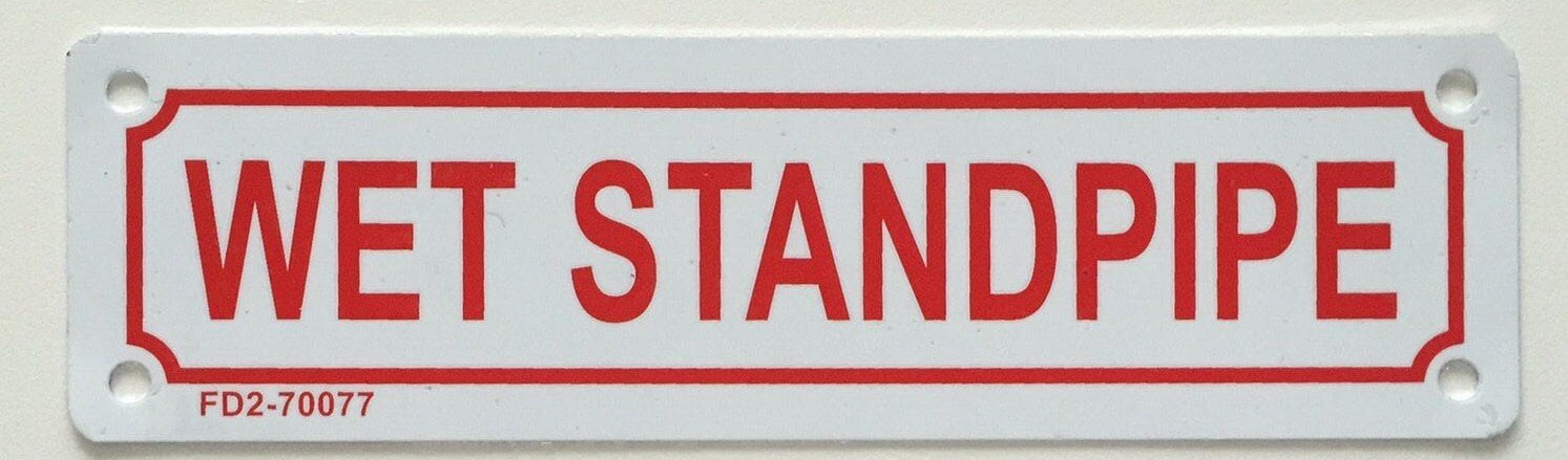 WET STANDPIPE SIGN ( ALUMINIUM 2X7 ) - Walmart.com