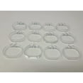 Pack Of 12 Clear Plastic Napkin Rings Frames Forms Base For Beading ...