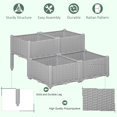 Outsunny 4-Piece Modular Raised Garden Bed Set, Self-Watering ...