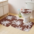Brown Palm Trees Bathroom Rugs Set Summer Beach Tropical Farmhouse Non ...