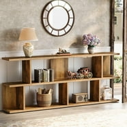 Kinbor Modern Console Table, 2-Tier, Entryway Sofa Table, Bright Black ...