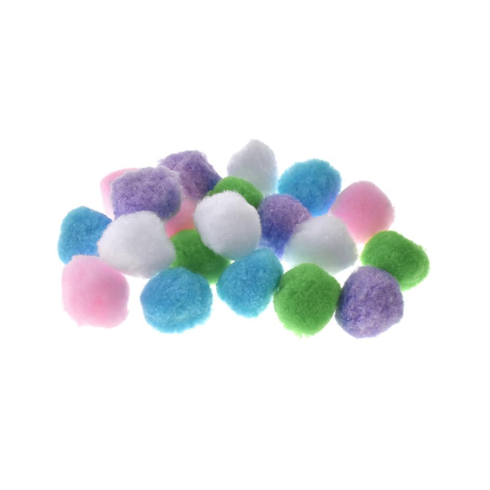 Small Fuzzy Craft Pom-Poms, Pastel Assortment, 1-1/4-Inch, 40-Piece ...