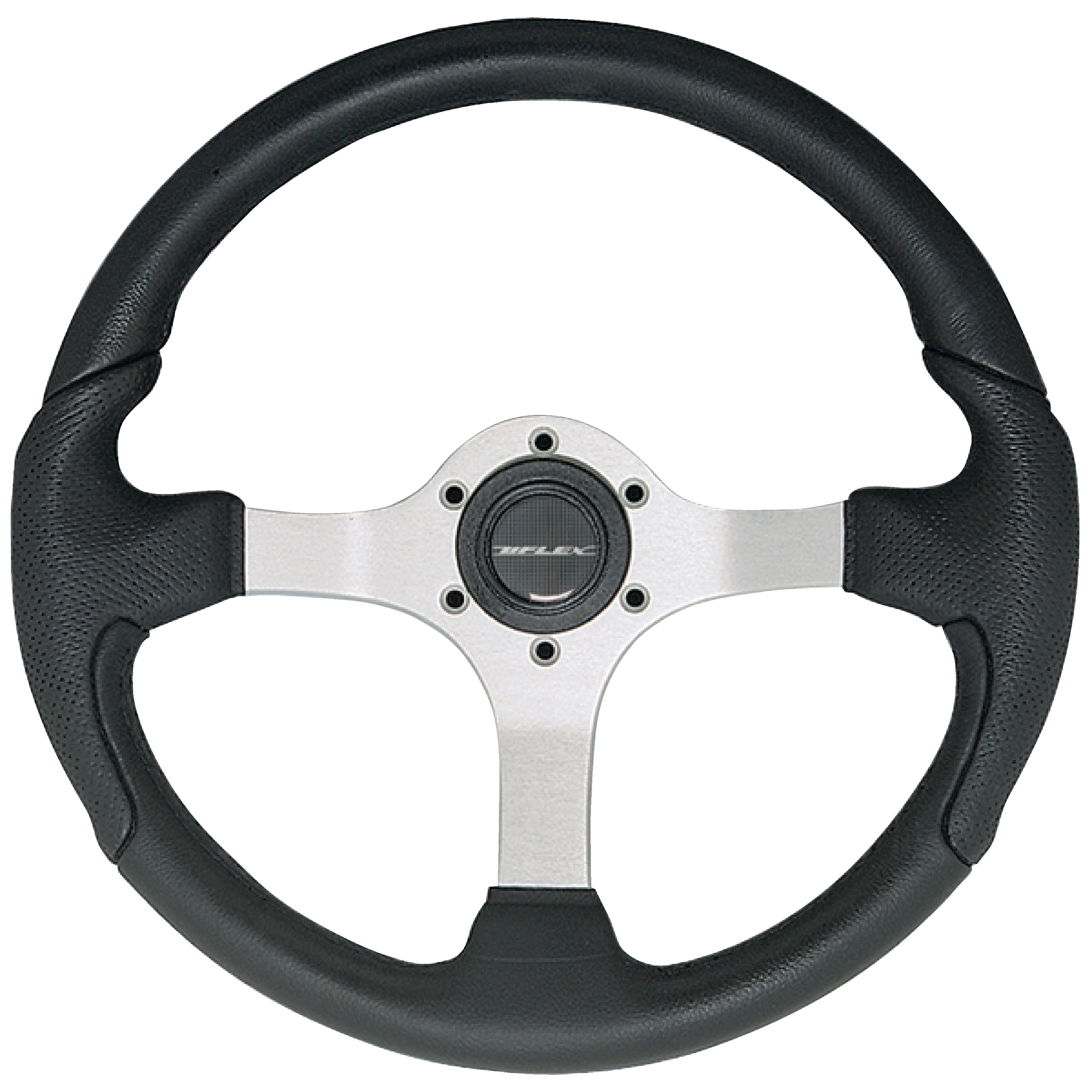 Uflex Nisida 13.8" Black Steering Wheel with Aluminum Frame - Walmart.com