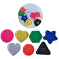 50 Pcs Big Bright Buttons Geometric Shapes Buttons Sewing Buttons Craft ...