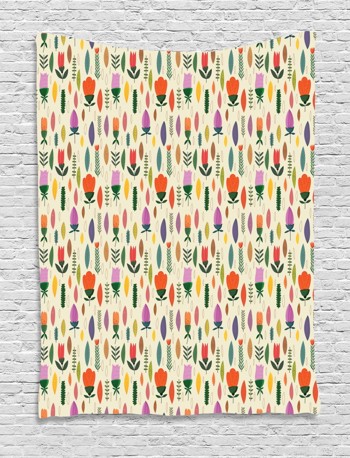 Spring Tapestry, Seasonal Fun Pattern in Pastel Shades with Different ...