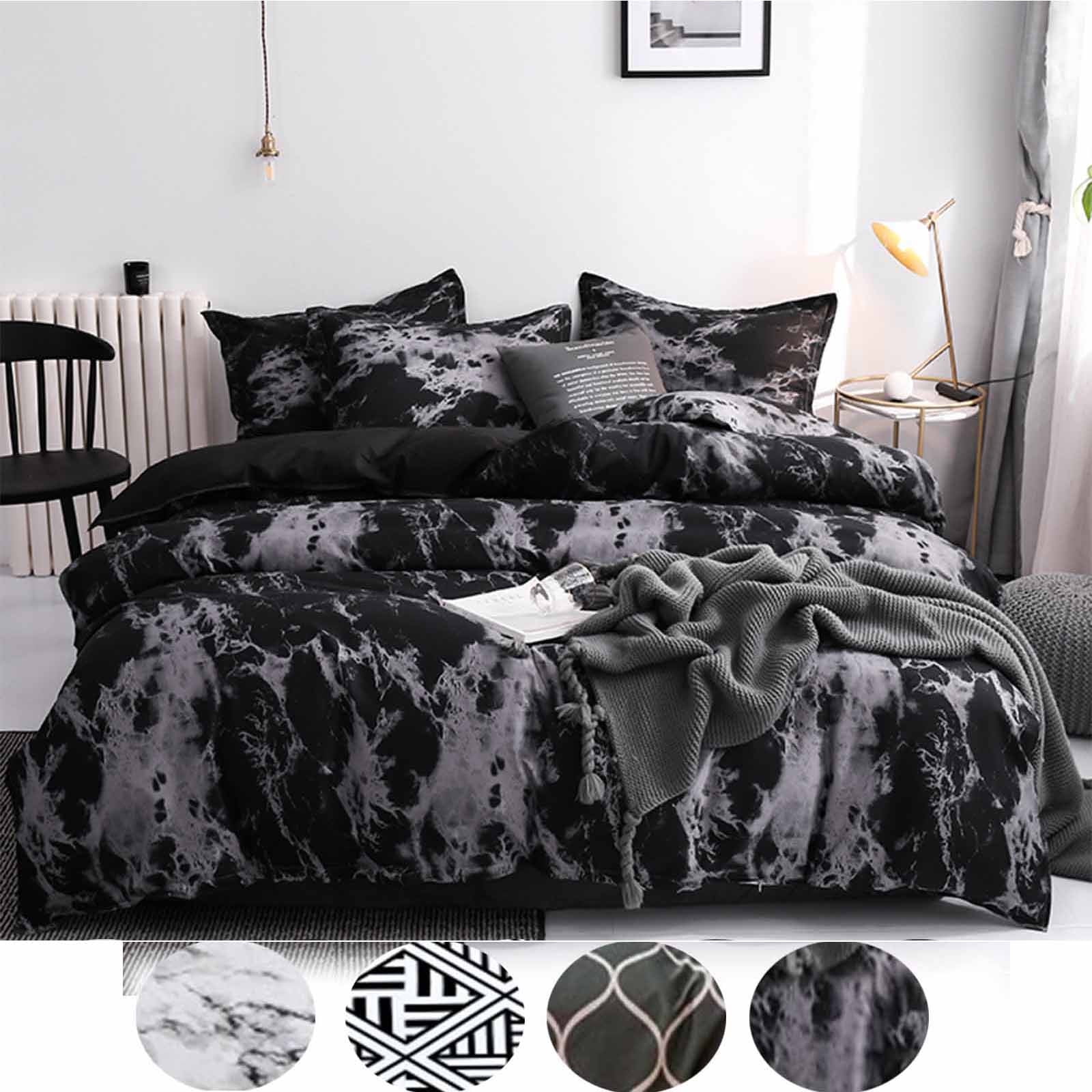 Click here for Lsljs Queen Comforter Set  4 Pieces Reversible Bla... prices