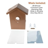 Walmart 2 Way See Through Mirrored Bird House - Window Mounted Nesting ...