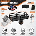 Mockins 55"x30"x15" Utility Trailer with Ramp, Attachable Jack Stand ...
