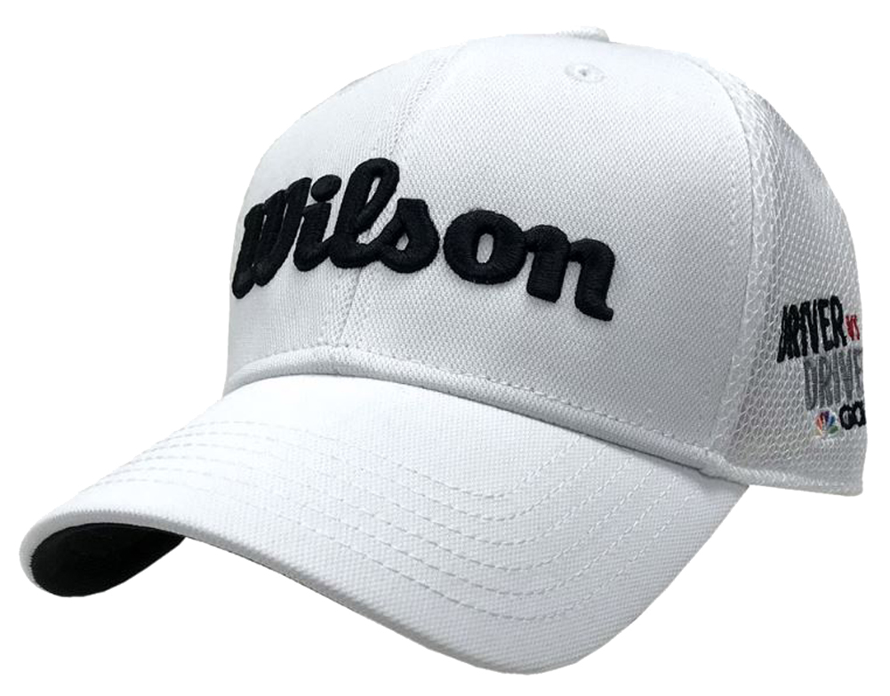 Wilson Staff Tour Mesh Hat Golf Cap Driver vs Driver White Adjustable ...