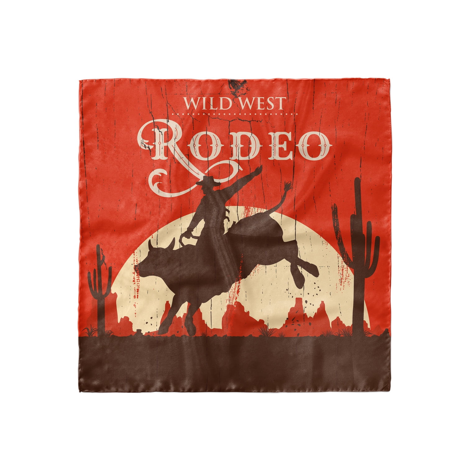 Vintage Head Scarf, Rodeo Cowboy Rides Bull, Head Wrap, 3 Sizes, by ...
